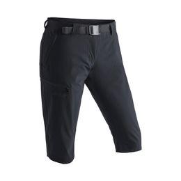 Caprihose Maier Sports "Inara slim 3/4" Gr. 34, Normalgrößen, schwarz Damen Hosen Wanderhose, atmungsaktive Outdoorhose, 34 Hose mit 3 Taschen