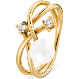 Yamōko Ring Damen Gr&ouml;&szlig;e 58 gold / transparent / wei&szlig;