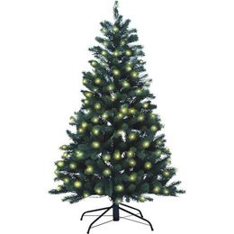 Xenotec PE-BM150 Künstlicher Weihnachtsbaum mit Beleuchtung Tanne Warmweiß LED Grün EEK: G (A - G) mit Ständer 150 cm