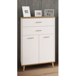 Vcm Highboard "Lindas" Weiß/Honig-Eiche