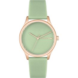 Quarzuhr Lacoste "FALDA" Armbanduhren grün Damen Armbanduhr, Damenuhr, Mineralglas, analog, Silikonarmband