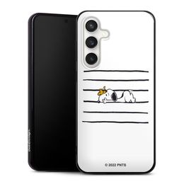 DeinDesign Galaxy S24 FE 5G Handy Silikon H&uuml;lle Case schwarz Handyh&uuml;lle Snoopy Dog Peanuts