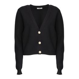Influencer Strickjacke Damen Gr&ouml;&szlig;e L schwarz