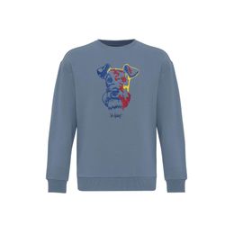 Williot Sweatshirt Herren Gr&ouml;&szlig;e M enzian / taubenblau / gelb / karminrot