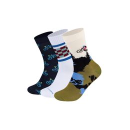 Happy Socks Socken Damen Gr&ouml;&szlig;e 36/40 marine / hellblau / oliv / wei&szlig;