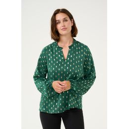Kaffe Bluse 'Sofie' Damen Gr&ouml;&szlig;e XL gold / dunkelgr&uuml;n