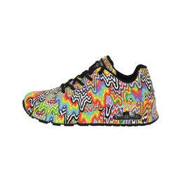 Skechers Sneakers 'Infinite Drip' female size 39 Aqua / Light green / Neon orange / Black