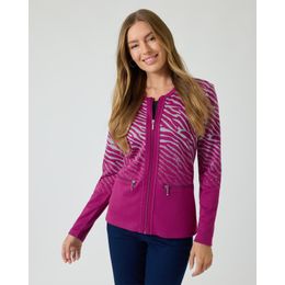 Helena Vera Jersey-Cardigan mit Animal-Design