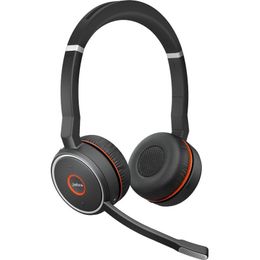 Jabra Evolve 75 MS Stereo Kopfhörer Noise cancelling wireless mit Mikrofon - Schwarz