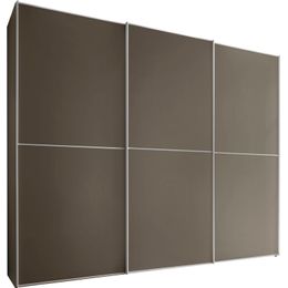 Schwebetürenschrank STAUD "Sinfonie Plus, edles Design in hochwertiger Qualität, Made Germany" Schränke Gr. B/H/T: 280 cm x 240 cm x 68 cm, Premium, 3 St., braun (mocca) Mit vier verschiedenen Ausstattungsvarianten