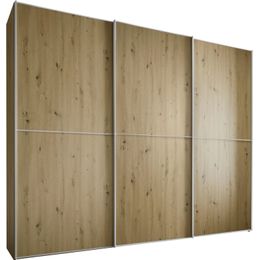 Schwebetürenschrank STAUD "Sinfonie Plus, edles Design in hochwertiger Qualität, Made Germany" Schränke Gr. B/H/T: 249 cm x 240 cm x 68 cm, Basic, 3 St., braun (artisan eiche) Mit vier verschiedenen Ausstattungsvarianten