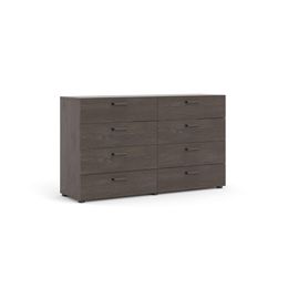 Kommode Inosign "Dallas Aufbewahrung, Schubladenschrank, Stauraum" Sideboards Gr. B/H/T: 140 cm x 81,7 cm x 40,3 cm, mit 8 Schubladen, 8 St., braun (dunkelbraun) Sideboard, 8 Schubladen mit Metallgriffen, Breite 140 cm, Höhe 68 cm