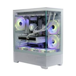 GAMEMAX Gaming-PC "ICE 7348" Computer DDR5 RAM, PCIe SSD Gen4, Windows 11 Gr. Microsoft Windows 11 Home (64 Bit), 32 GB RAM 2000 GB SSD, weiß