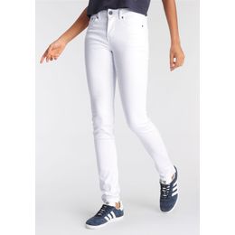 Slim-fit-Jeans Arizona "Shaping" Gr. 88, K + L Gr, weiß (white) Damen Jeans enge Passform, Röhrenjeans, Used-Look-Waschung, hohe Leibhöhe