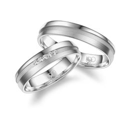 Verlobungsring MARRYA "Silber Ringe Trauringe Eheringe Partnerringe" Fingerringe Gr. 48, Silber 925 (Sterlingsilber), silberfarben (herren ring, silber) Damen