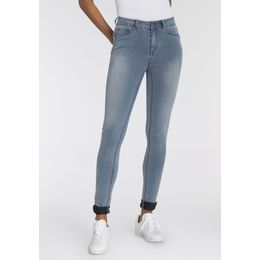 Skinny-fit-Jeans Arizona "Ultra Stretch" Gr. 36, N-Gr, blau (blue, used) Damen Jeans skinny-fit, betonte Taille, shaping-Effekt, high Waist