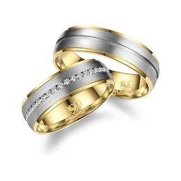 Verlobungsring MARRYA "Titan Ringe Trauringe Eheringe Partnerringe" Fingerringe Gr. 48, Titan, silberfarben (damen ring - silber gold) Damen