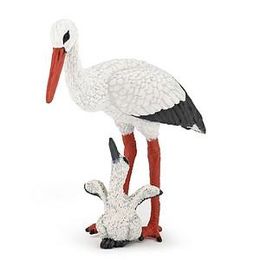 papo 50159 Storch mit Storchjunges Spielfigur