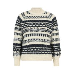 Vero Moda Petite Pullover 'VMHENYA' Damen Größe M creme / nachtblau