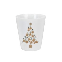 Krasilnikoff Happy Mug Becher Christmas Tree Gingerbread, Ø 8.8, Höhe 10 cm