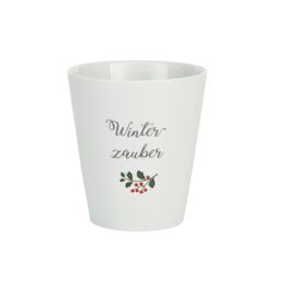 Krasilnikoff Happy Mug Becher Winterzauber, Ø 8.8, Höhe 10 cm