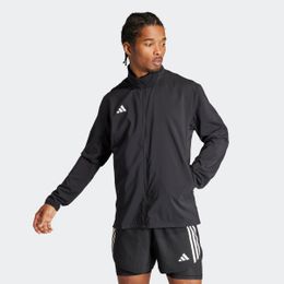 Laufjacke adidas Performance "ADIZERO E JCKT", Herren, Gr. M, schwarz, Obermaterial: 100% Polyester, sportlich, Jacken