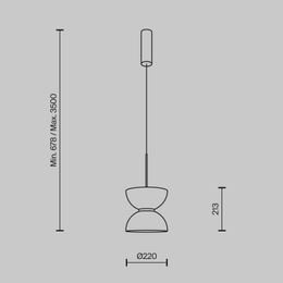 Maytoni LED-Hängeleuchte Kyoto, weiß, Ø 22 cm, Glas, Metall