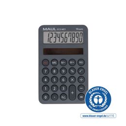 Maul Taschenrechner ECO MD 1 Solar 1-zeilig, 10 Ziffern grau