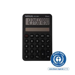 Maul Taschenrechner ECO MD 1 Solar 1-zeilig, 10 Ziffern schwarz