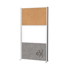 Maul Stellwandsystem Maulconnecto 1Akustik dunk. 1WB 1Kork Stand