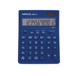 Maul Tischrechner MXL 12 Solar Batterie 1-zeilig, 12 Ziffern hellblau