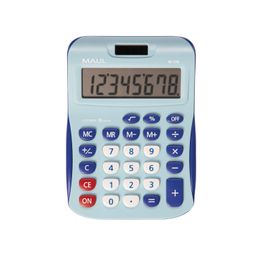 Maul Tischrechner MJ 550 Solar Batterie 1-zeilig, 8 Ziffern hellblau