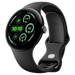 Smartwatch Google "Pixel Watch 3 45mm LTE" Smartwatches Gr. 4G (LTE)-3G (UMTS), schwarz (obsidian)