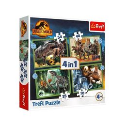 Trefl Puzzle - Jurassic World - Threatening Dinosaurs (4in1) Boden