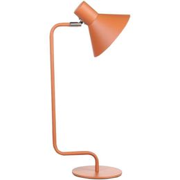 Beliani Tischlampe Orange Eisen 51 cm Rund Matt mit Kabel Schalter Modern Nachttischlampe für Schlafzimmer Schreibtischlampe für Büro