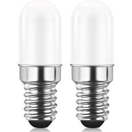 E14-LED-Glühbirne für Kühlschrank, 1,5 w entspricht 15 w, warmweiß 3000 k, Glühbirne für Kühlschrank, Salzlampe, Nähmaschine, nicht dimmbar, 2 Stück