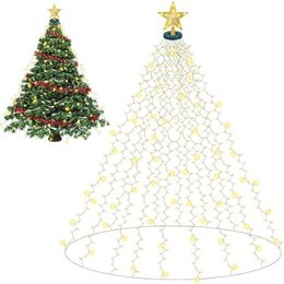 Weihnachtsbaum-Lichterkette, 400 LEDs, 16 x 2 m, Weihnachtsbaum-Lichtervorhang, Weihnachtsbaum-Lichterkette, helle Weihnachtsbeleuchtung