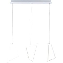 Licht-Erlebnisse Led Pendelleuchte Metall h: max. 120 cm Weiß länglich 4000 k neutralweißes Licht 3690 lm Modern