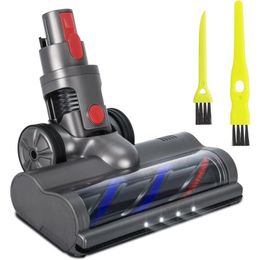 Toolive - Bürste kompatibel mit Dyson v15/v11/v10/v8/v7 Staubsauger, Bürstenkopf mit 4 LED-Licht, rotierende Bürste für Fliesen, Hartböden, Marmor,