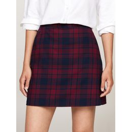 Minirock Tommy Jeans "TJW CHECK MINI SKIRT" Gr. M (38), rot (rouge winter сheck) Damen Röcke im modischem Karodessin