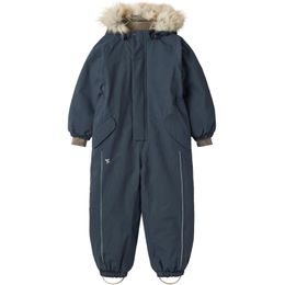 Schneeoverall Wheat "Snowsuit Moe Tech" Gr. 122, N-Gr, blau (dunkelblau) Jungen Overalls wasserdicht, atmungsaktiv und leicht wattiert