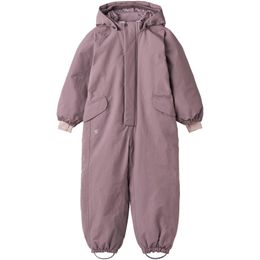 Schneeoverall Wheat "Snowsuit Miko Tech" Gr. 110, N-Gr, lila (dry lilac) Jungen Overalls wasserdicht, atmungsaktiv und leicht wattiert