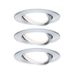 Paulmann 93487 Nova Einbauleuchte 3er Set LED LED 18 W Aluminium (gedreht)