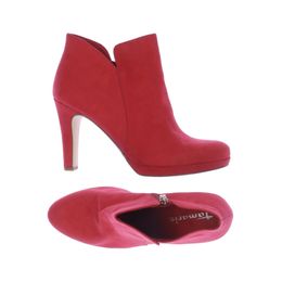 Tamaris Damen Stiefelette, rot, Gr. 40