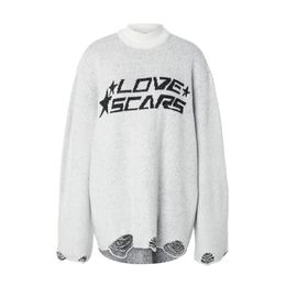 Love Scars Pullover Damen Gr&ouml;&szlig;e M schwarz / wei&szlig; / offwhite