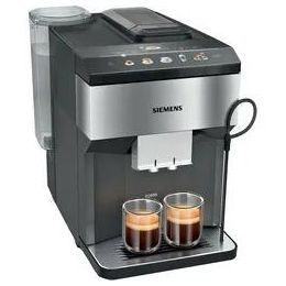 Siemens Kaffeevollautomat "EQ500 integral TP516DX3, App-Steuerung, Doppeltassenfunktion" Kaffeevollautomaten intuitives Farbdisplay, automatische Dampfreinigung, edelstahl schwarz (edelstahl, real black)