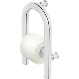 Toilettenpapierhalter DEANTE "»Vital« Wandhalterung mit Platz für Toilettenpapier, Ausführung Chrome", silber (chrome), B:18,8cm H:34,2cm L:7cm, Edelstahl, Toilettenpapierhalter, Tragegewicht 150 kg, einfache Montage