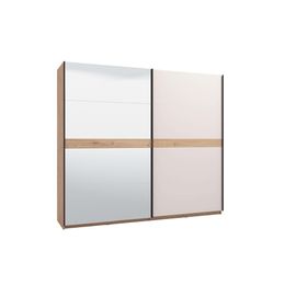 Schwebetürenschrank Inosign "Modena, Schlafzimmerschrank mit Spiegel, Breite 220/245 cm" Schränke Gr. B/H/T: 245 cm x 217 cm x 62 cm, Classic 245, 2 St., Komplettausführung, beige (cashmere) 2 Schiebetüren, FSC-zertifiziert, Trendfarbe cashmere