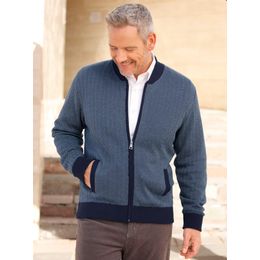 Strickjacke Marco Donati Gr. 60/62, blau (marine-gemustert) Herren Strickjacken