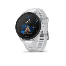 Smartwatch Garmin "Forerunner 165" Smartwatches grau (dunstgrau, steinweiß) smarte Laufuhr, Garmin Coach, Tracknavigation, Wettkampfkalender